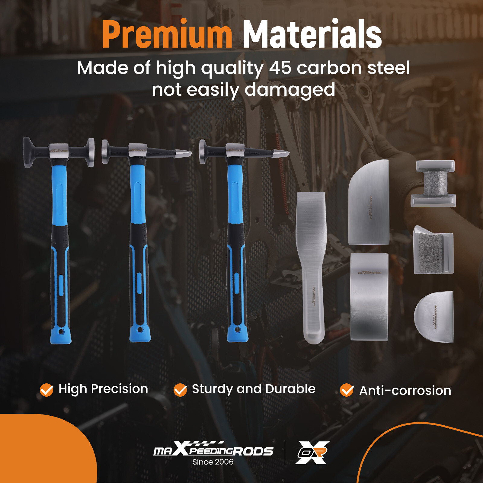 9Pcs/Set Auto Body Panel Fender Hammer Dolly Set Sheet Metal Auto ...