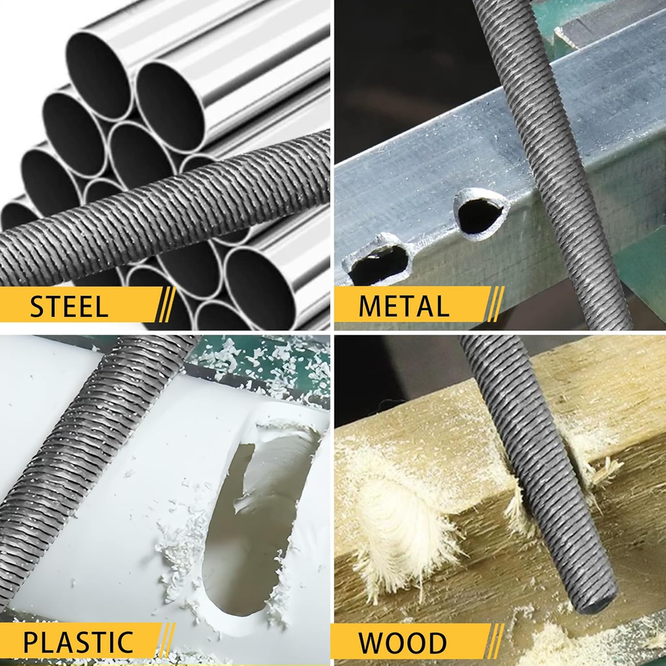 10 Inch round Metal File, Professional Carbon Steel Rat Tail File 3/8 ...