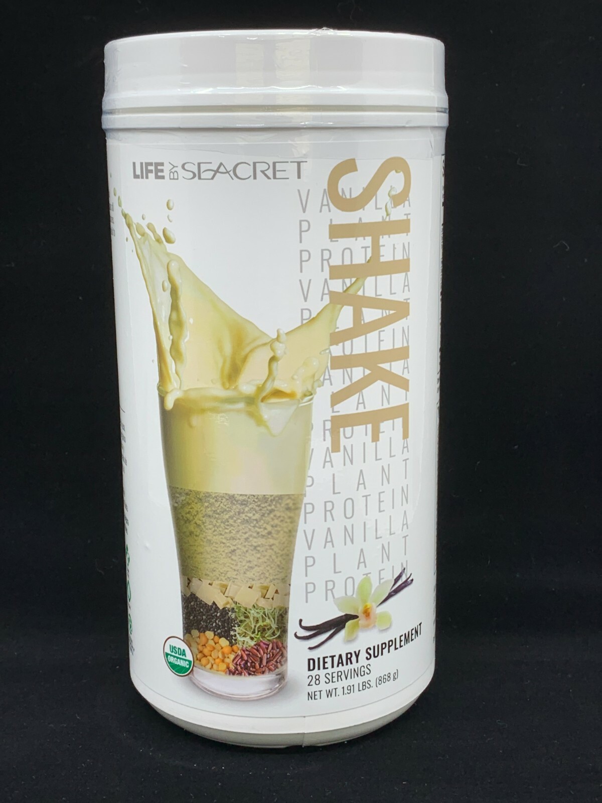 Seacret Creamy Vanilla Protein Shake 28 Servings Organic Weight ...