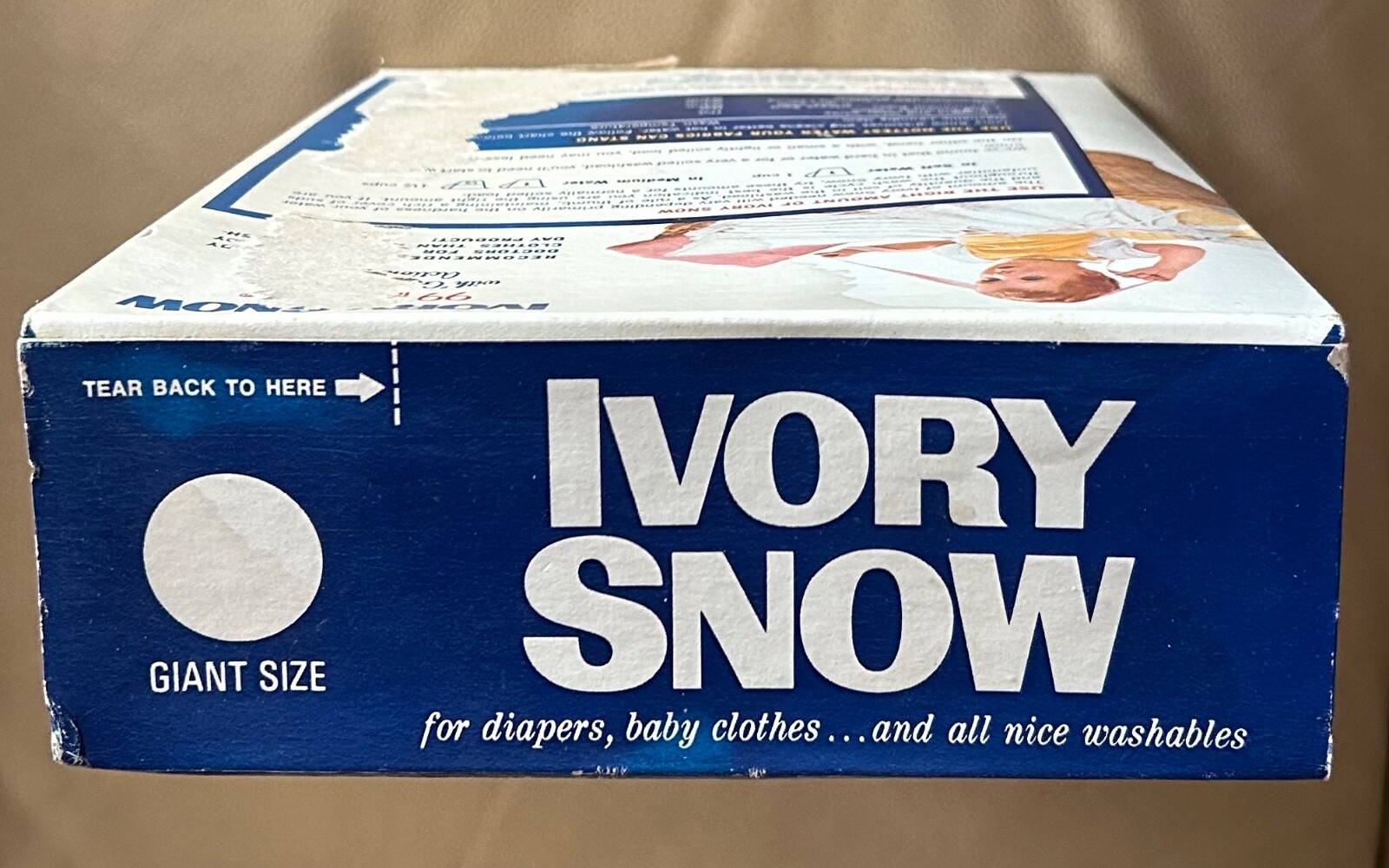 MARILYN CHAMBERS IVORY SNOW DETERGENT FULL BOX 32 OZ GIANT SIZE SEALED ...