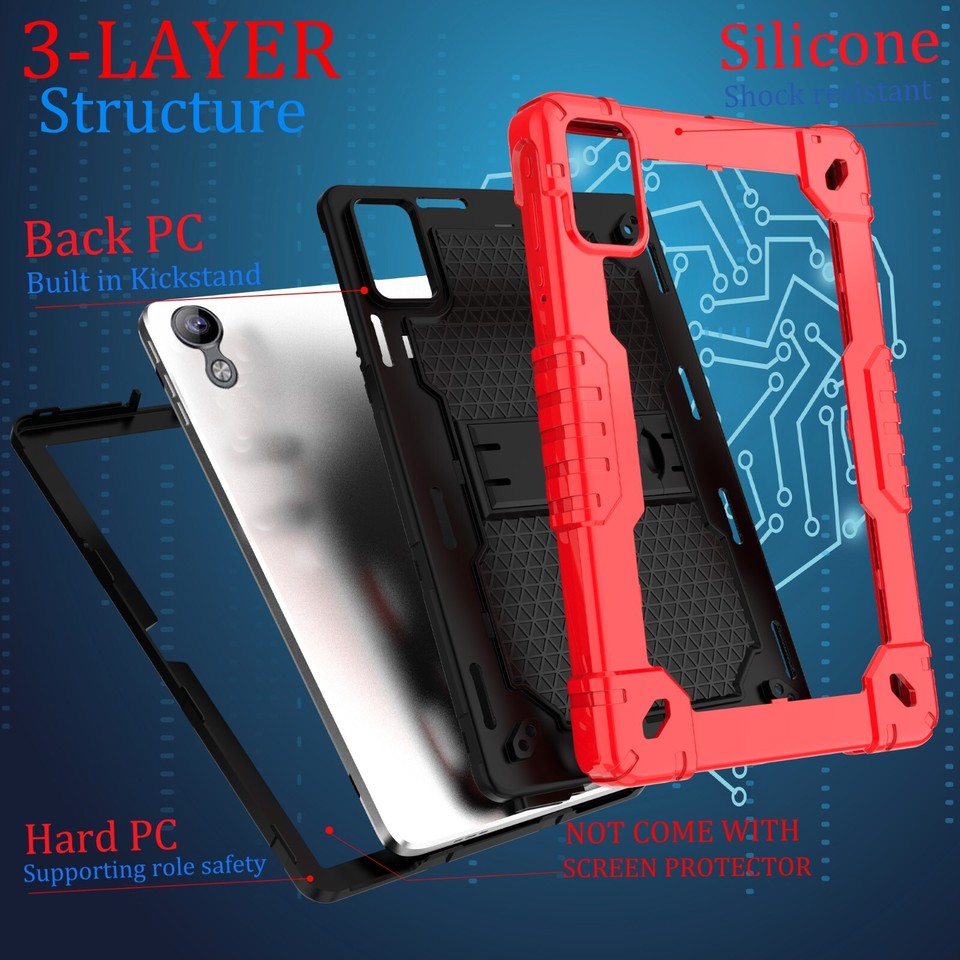 Case for Pritom Tab 10 Lite 10.1 inch Tablet Hybrid Shockproof ...