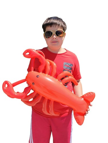 Large 20" RED Blow-up Inflatable Lobster Pool Toy Luau Nautical Clam ...