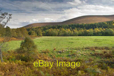 Photo 6x4 Field near Woodend Finzean Autumn colours below Craig of ...