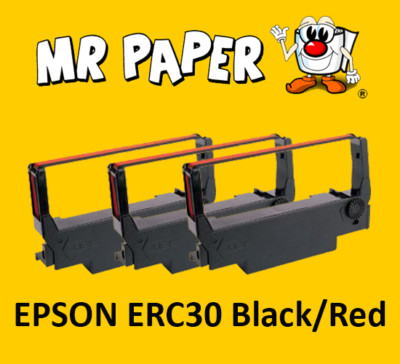 Orient BTP-M300 Ink Ribbons - ERC30/34/38 Black/Red (Pack of 3) | eBay