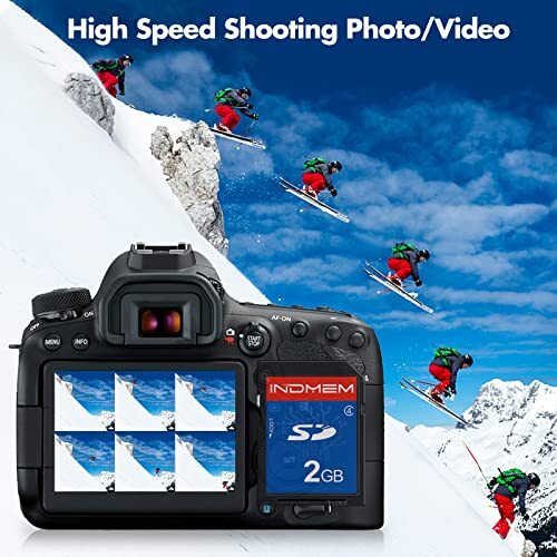 INDMEM 2 Pack SD Card 2GB Class 4 Flash Memory Card 2G SLC Stanard ...