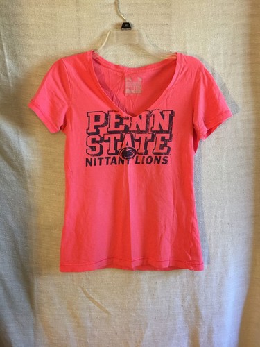 Under Armour Womens S HeatGear Semi Fitted Pink Penn State V Neck Shirt ...