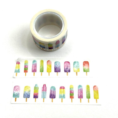 Popsicle Washi Tape Watercolor Style Planners Junk Journal Scrapbooking ...