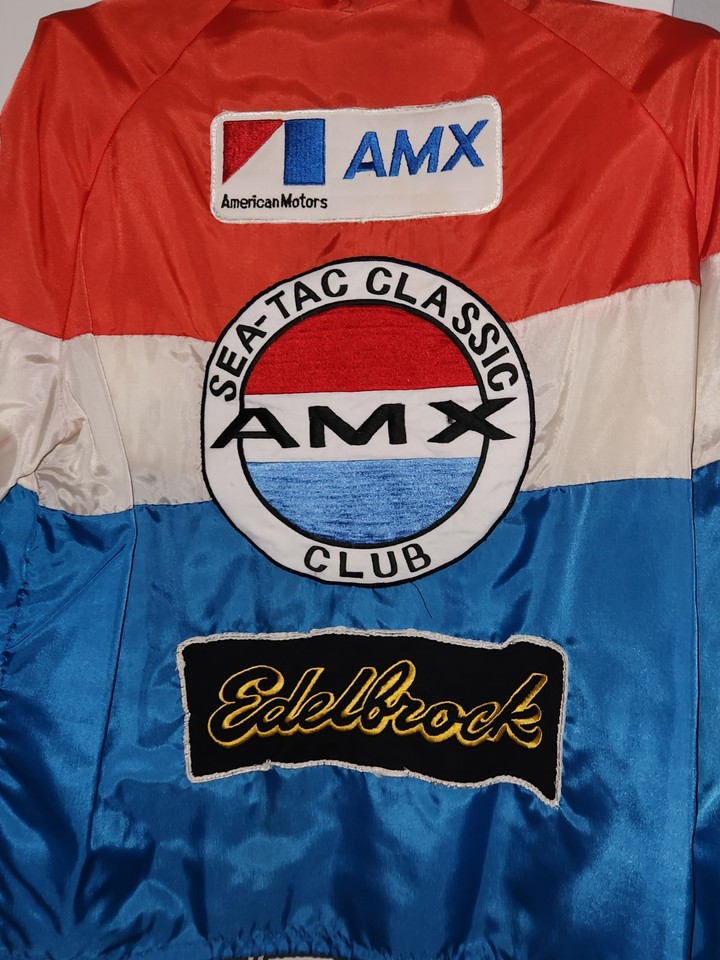 Vintage Jacket Racing AMC RAMBLER Hot Rod Patches 1960s USA made RED ...