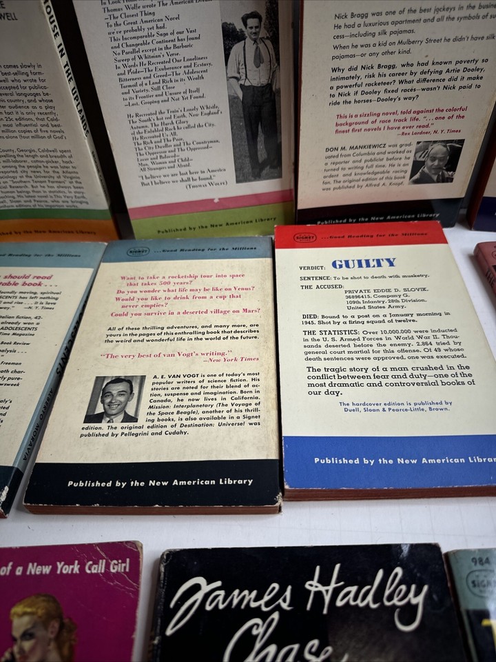 Lot of 14 Signet Books Publications 1st edition paperbacks, Forties And ...