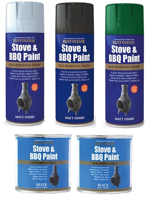 Heat Resistant Stove And BBQ High Temperature Paints Various Colours ...