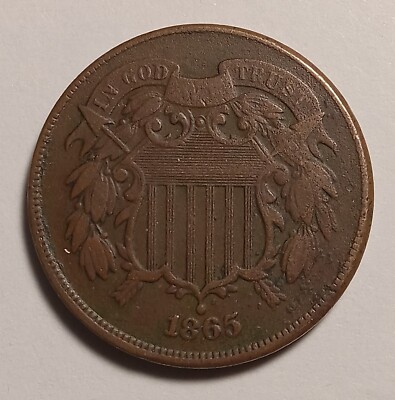 1865 TWO Cent Copper VF | eBay