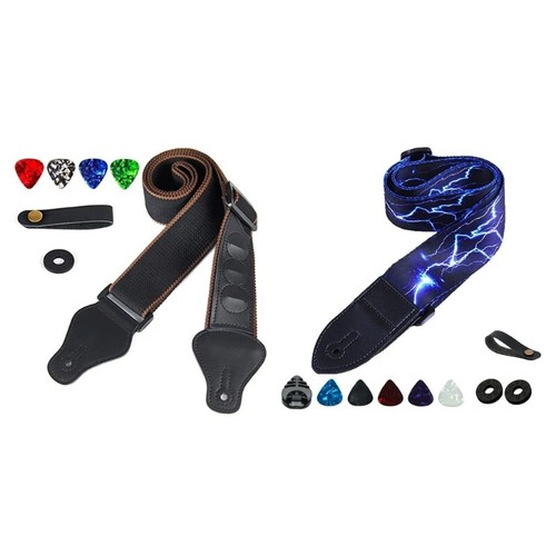 Nylon Guitar Strap Adjustable Length for Acoustic and Electric ...