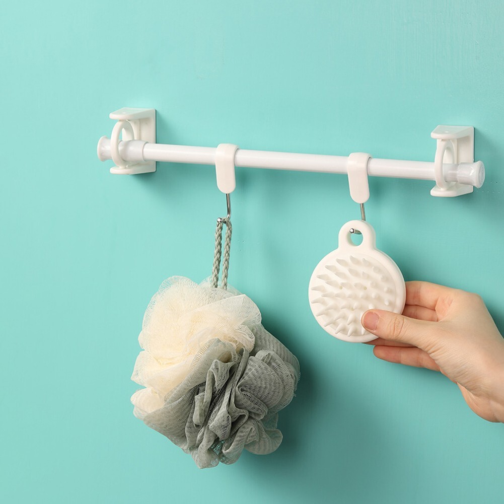 Easy Install Curtain Rod Hook Set of 2 No Tools Needed Durable Plastic ...