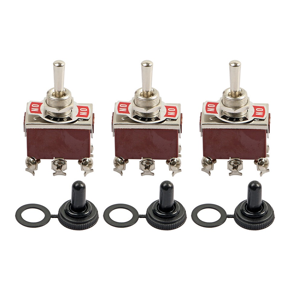 3x Heavy Duty Momentary DPDT (ON)-OFF-(ON) Toggle Switch 20A 125V ...