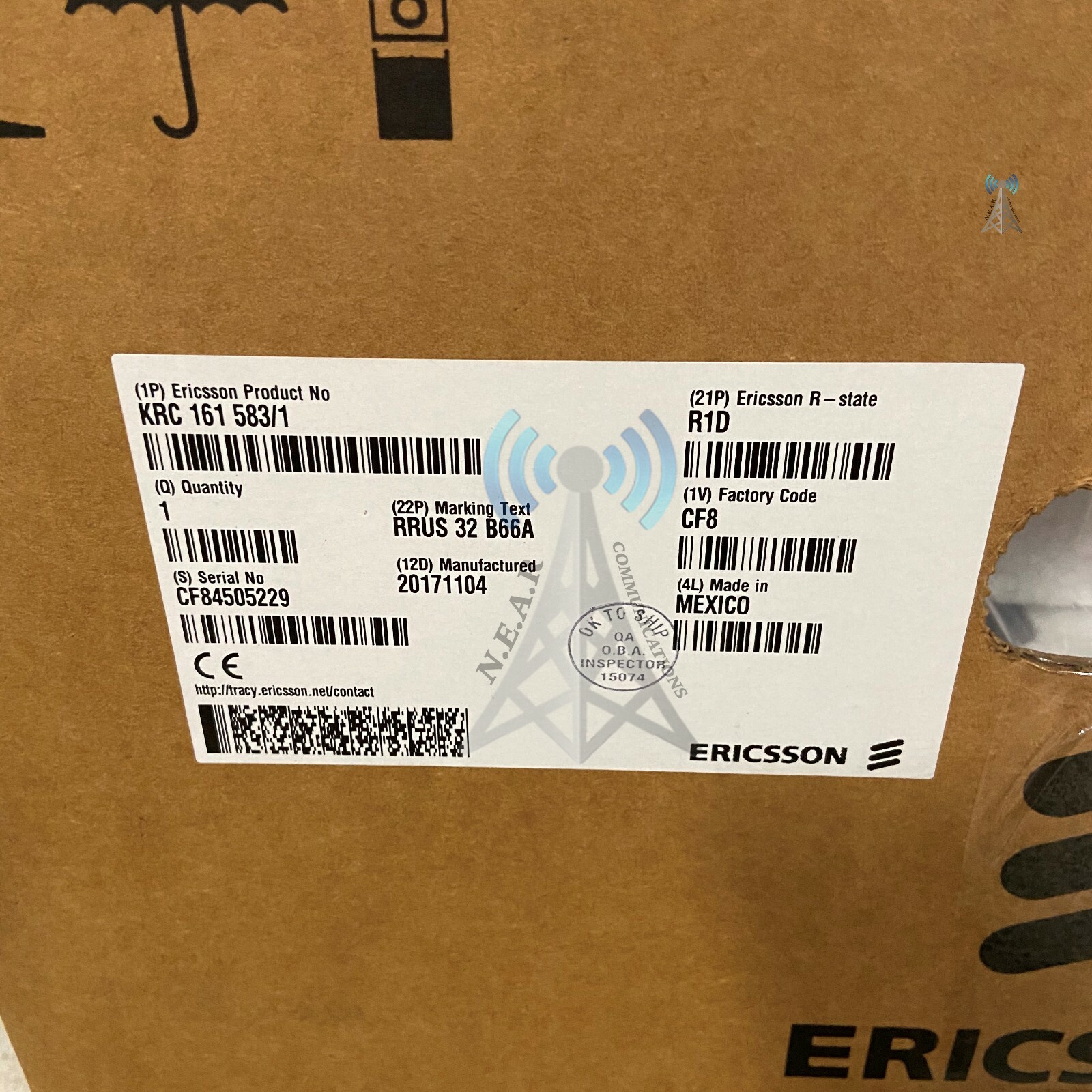 Ericsson KRC 161 583/1 RRUS 32 B66a Remote Radio Unit Rrus32 /b66a for ...