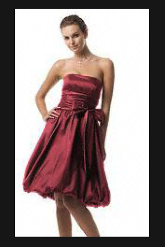 David Bridal red prom dress formal 21 bubble hem strapless with SHAWL ...
