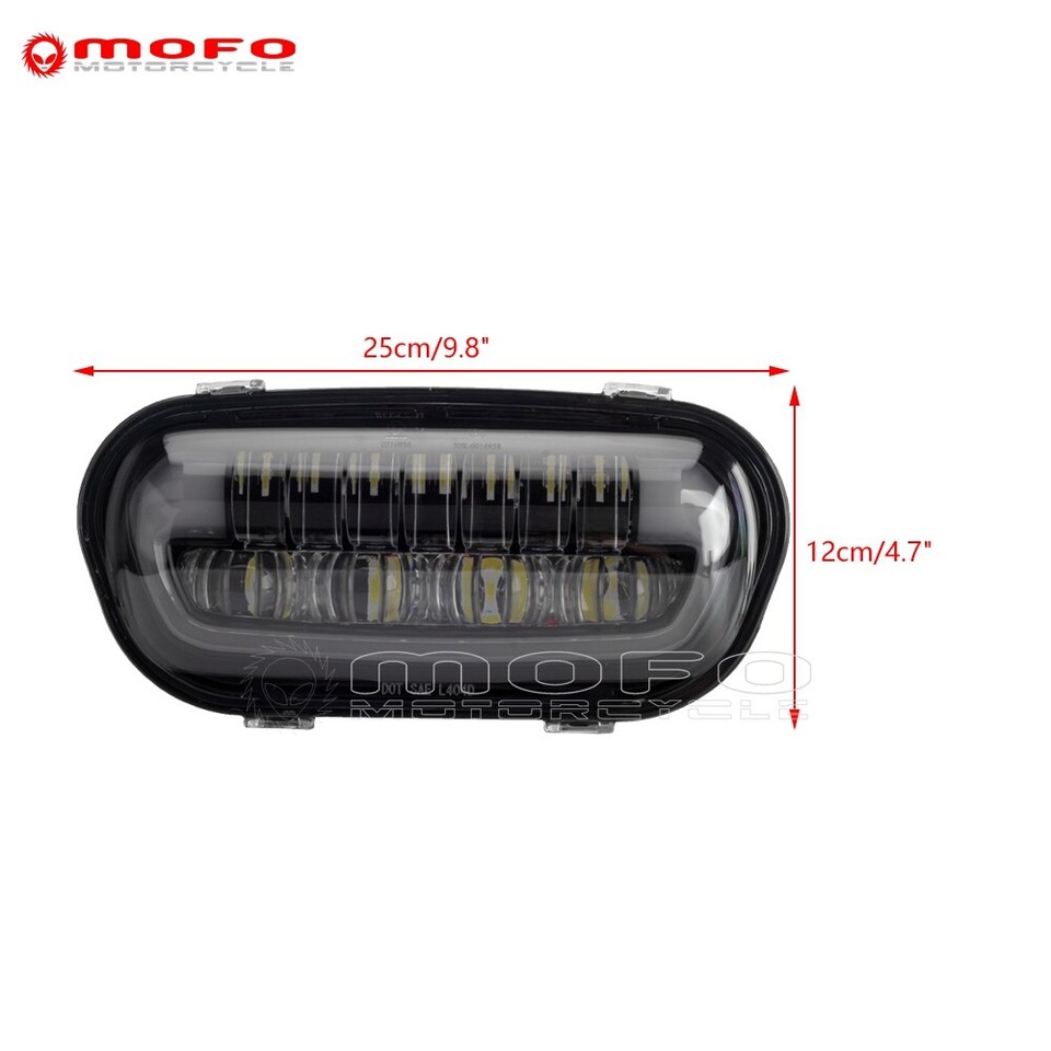 LED Conversion Headlight DRL Hi/Lo Beam Kit For Harley Dyna Fat Bob ...