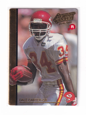 1992 ACTION PACKED ROOKIE 24KT GOLD DALE CARTER KANSAS CITY CHIEFS | eBay