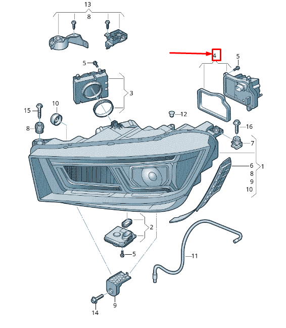 AUDI Q5 FY Front Right Headlamp LED With Heat Sink 80A998474A NEW ...
