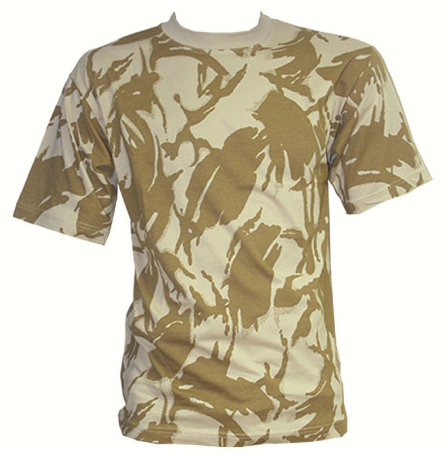 GENTS DESERT CAMO COTTON T-SHIRT Mens M-XL military soldier top army ...