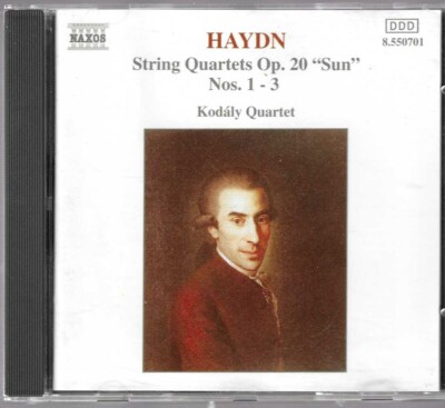 Haydn: String Quartets, Op. 20 "Sun", Nos. 1-3 (CD, Jun-1994, Naxos ...