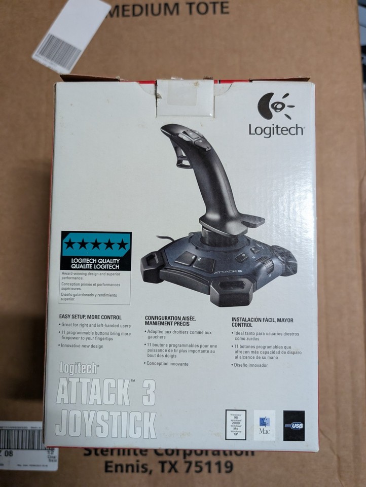 Logitech Attack 3 Joystick For PC & Mac USB Joy Stick New | eBay
