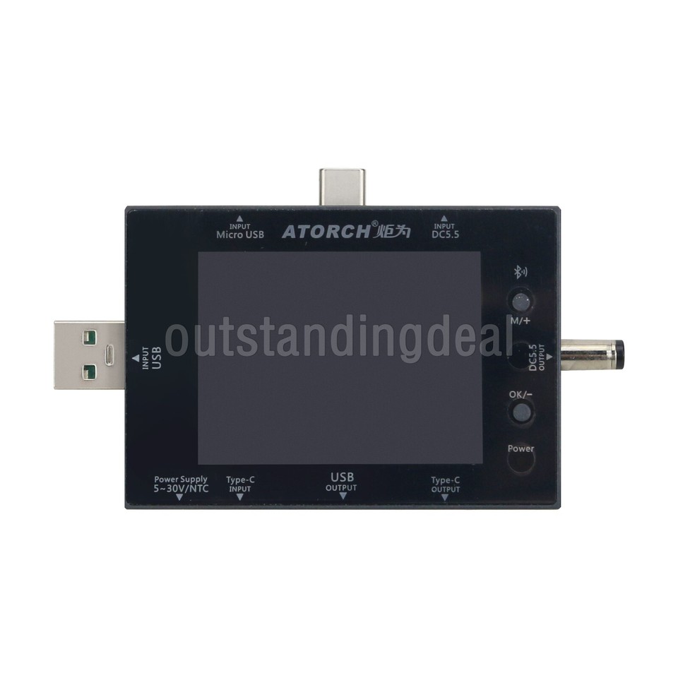 ATORCH UD24 USB Voltmeter Voltage Current Meter DC Digital Tester (Full ...