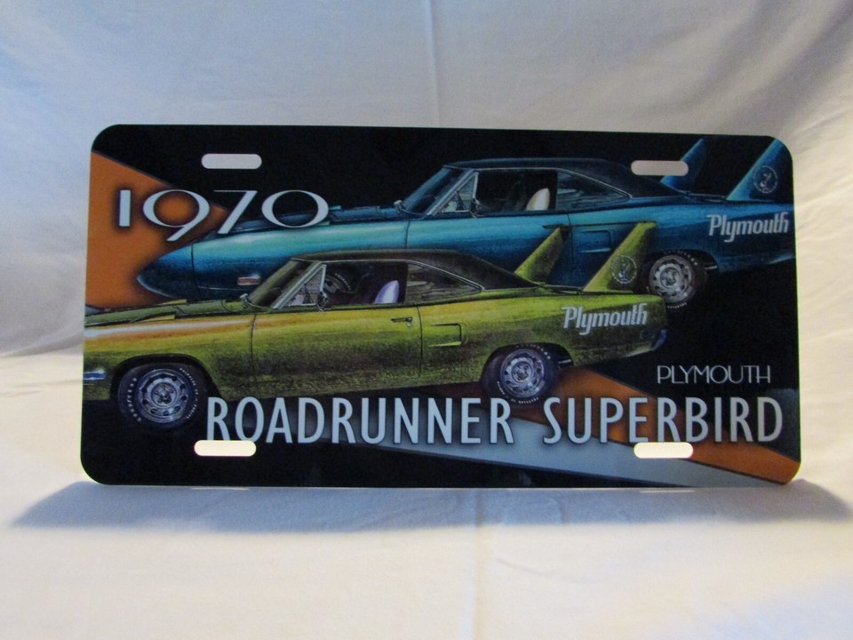 1970 Plymouth Road Runner Superbird Aluminum License Plate New w/ Free ...