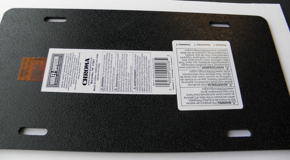 Harley Davidson WILLIE G Acrylic Inlay License Plate Car Auto Tag 6 x ...