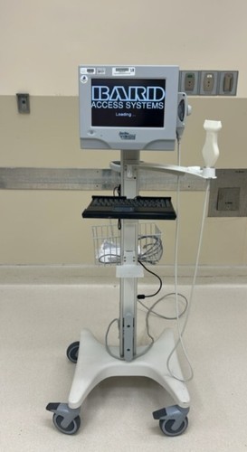 BARD Site-Rite Vision Ultrasound System w Probe Rolling Cart Power ...