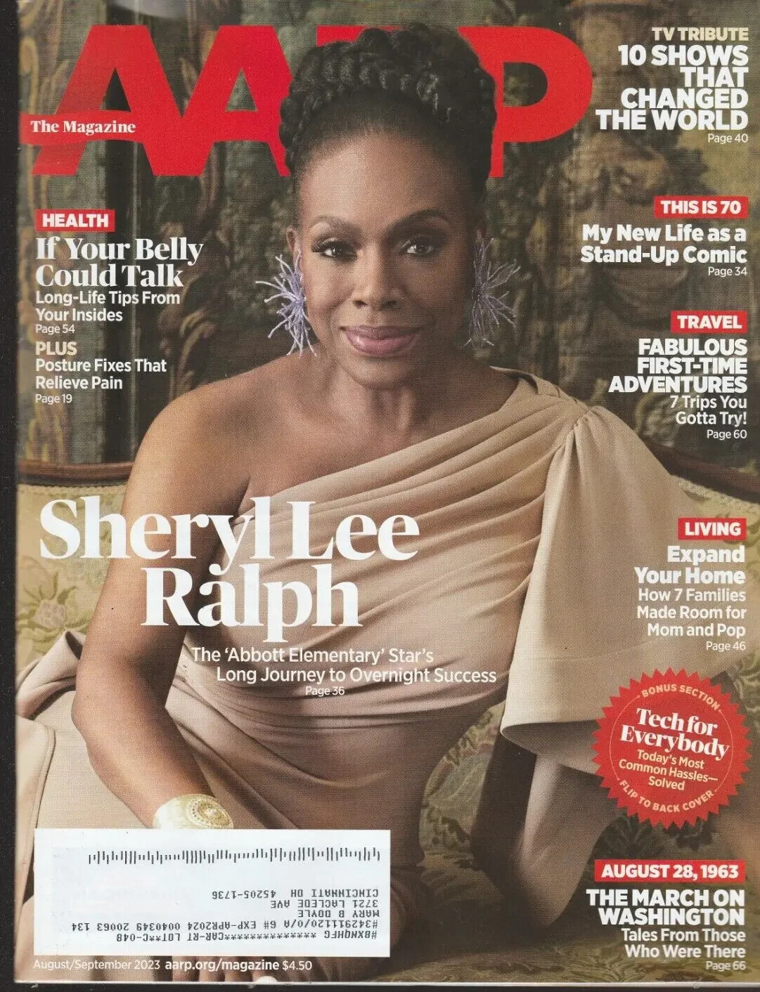 AARP MAGAZINE AUGUST SEPTEMBER 2023 SHERYL LEE RALPH TECH FOR EVERYBODY ...