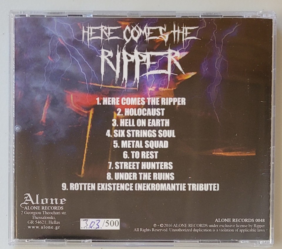 Ripper Here Comes The Ripper New CD Thrash Metal | eBay