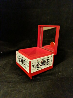 Vintage Japanese Made Lady-Mate Jewelry Box With Etched Modern Design ...