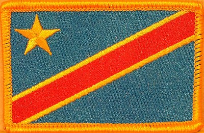 Democratic Rep Congo Military Patch With Hook & Loop Fastener Flag GOLD ...