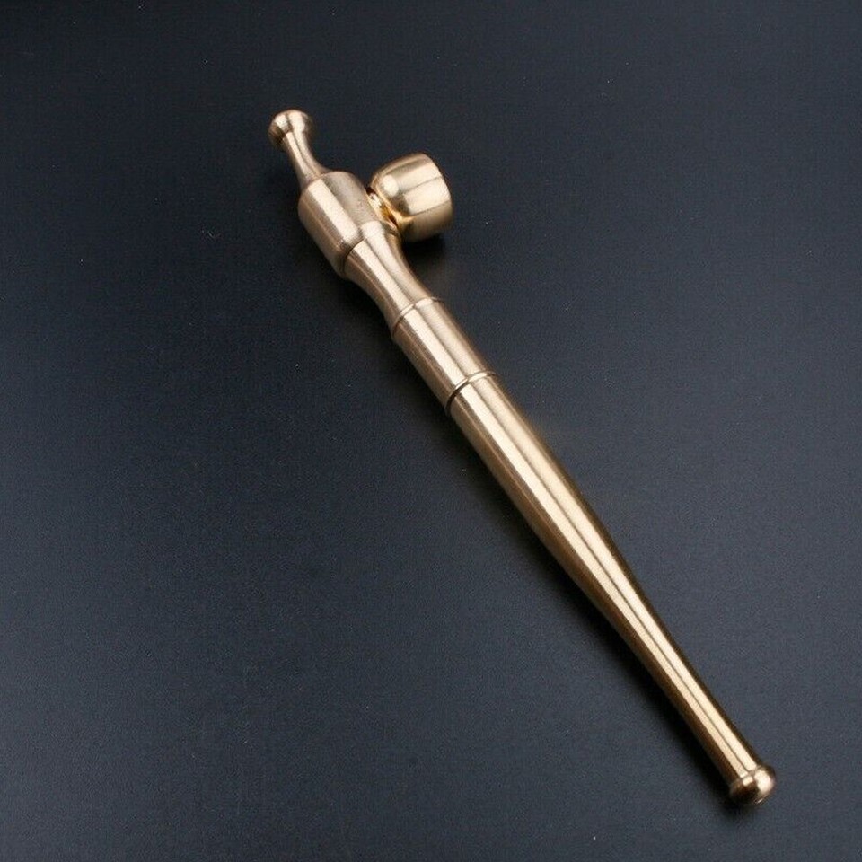 Handmade Carving Brass Metal Smoking Pipe Chamber Tobacco Herb Smoking ...