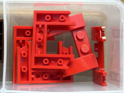 LEGO Parts - Red Wedge 3 x 4 x 2/3 Curved with Cutout - No 11291 - QTY ...