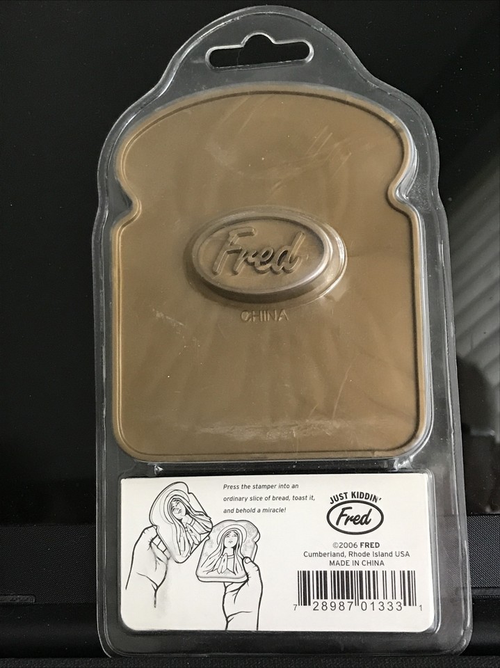Holy Toast by Fred Miracle Bread Stamper Virgin Mary Funny..New | eBay