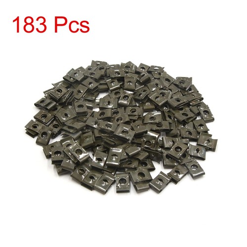 183Pcs 3mm Hole Dia Metal Screw Fastener Door Pannel Clips Rivets for ...