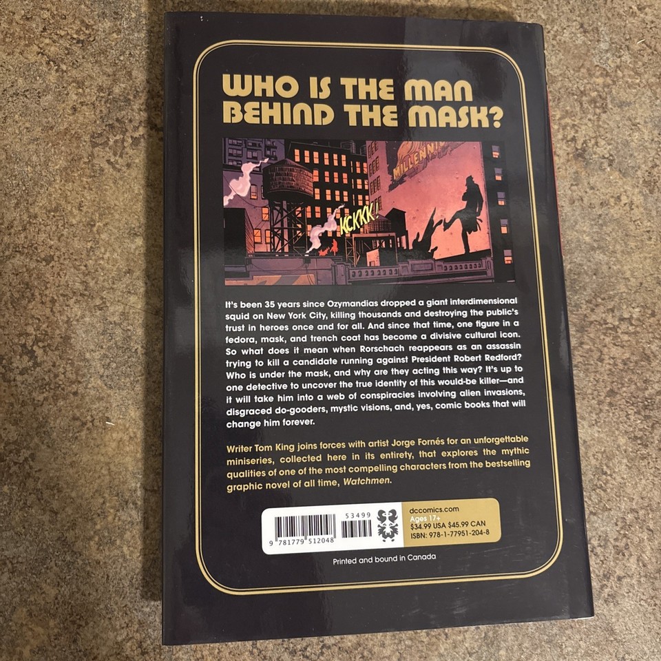 Rorschach (DC Comics 2021 February 2022) Hardcover 9781779512048| eBay