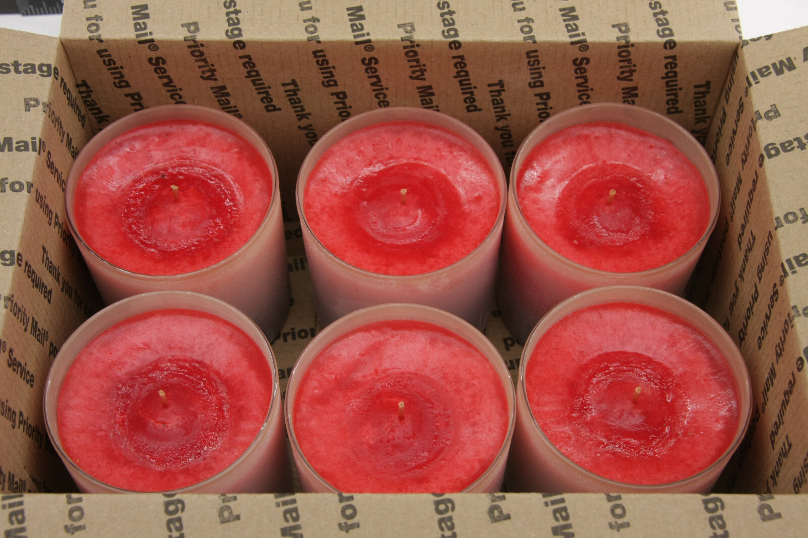 (6) 10oz Unknown Red Scented Jar Candle by New England Candle Company ...