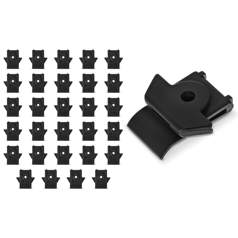 A-Premium 30Pcs 2mm Max. Panel Range Fender Clip U-Nut Retainer Clips ...
