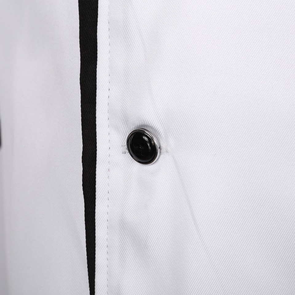 Men's Chef Coat Uniform Short Sleeve Cook Jacket Restaurant Kitchen ...