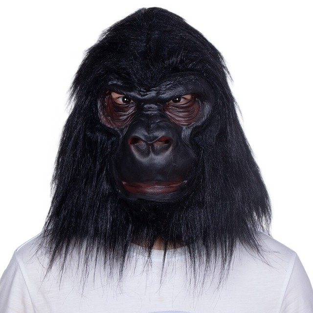 Gorilla Halloween Mask for Adult Costume Party Realistic Ape Monkey ...