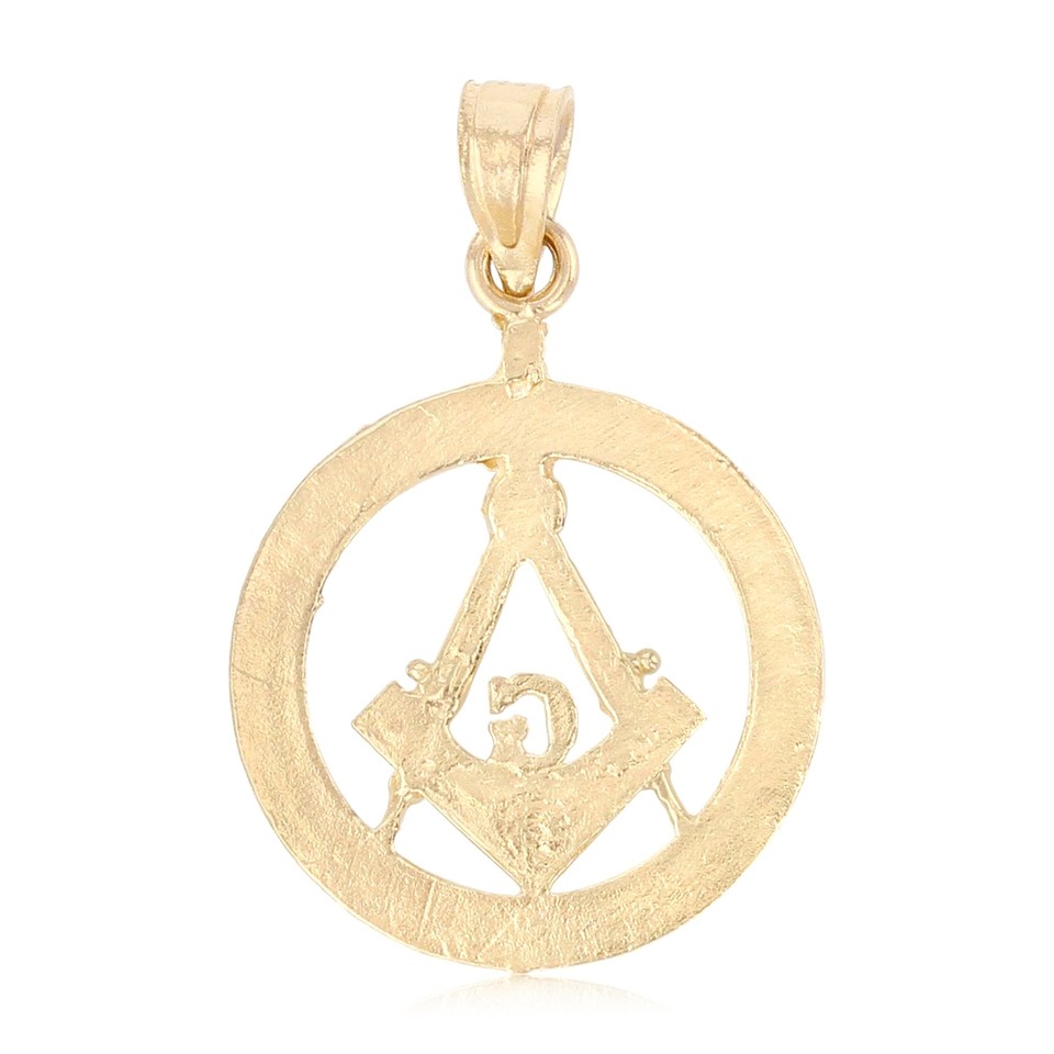 14K Yellow Gold Freemason Masonic Pendant For Necklace or Chain | eBay