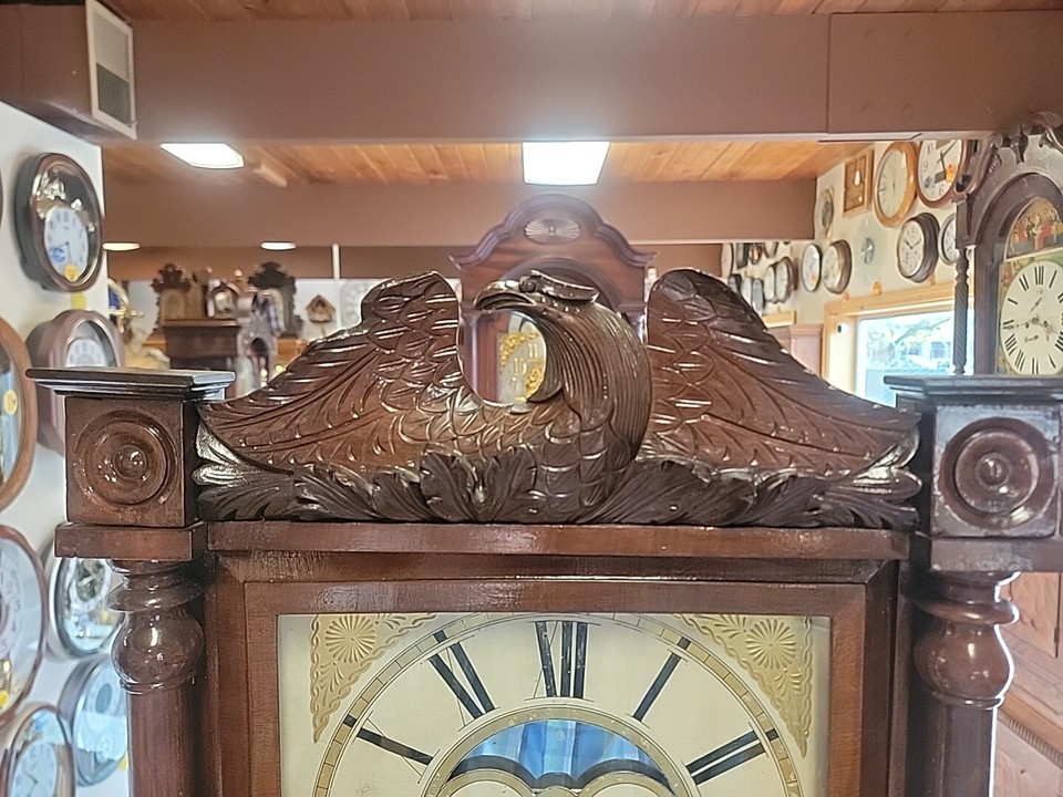 Antique Birge and Mallory Flame Mahogany Mantle Clock c1840 | eBay