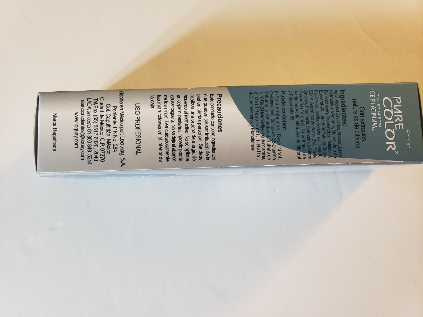 LOQUAY PRIMER PURE COLOR TINTE ICE PLATINUM HAIR COLOR CREME 11.11 ICE ...