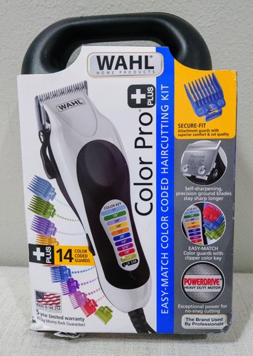 WAHL Color Pro Plus Corded Color Coded Hair Clipper Trimmer Cutting Kit ...