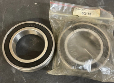 (Qty.2) 6009-2RS two side rubber seals bearing 6009-rs ball bearings ...