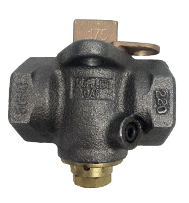 1" MUELLER GAS METER VALVE, BLACK IRON, BODY BRASS, 175 LOCKWING, 220 ...