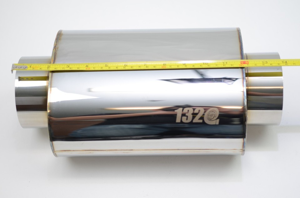 Universal 4" Inlet & Out 1320 Ultra Quiet Resonator Muffler Stainless ...